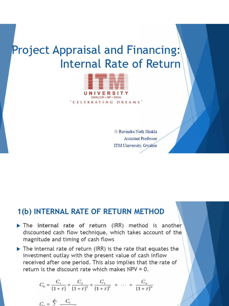 Internal Rate of Return Analysis | PDF | Internal Rate Of Return | Net ...