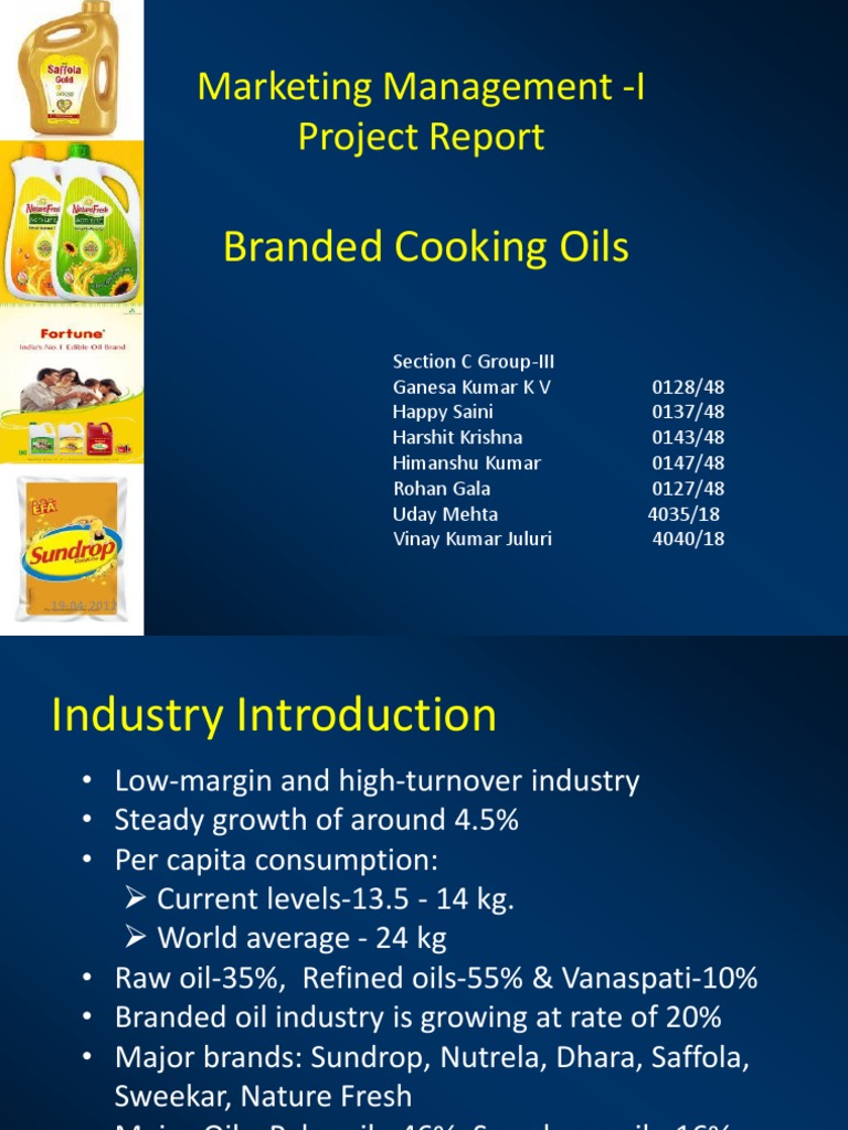 Branded Cooking Oils Market Analysis | PDF | Marketing | Consumer Behaviour