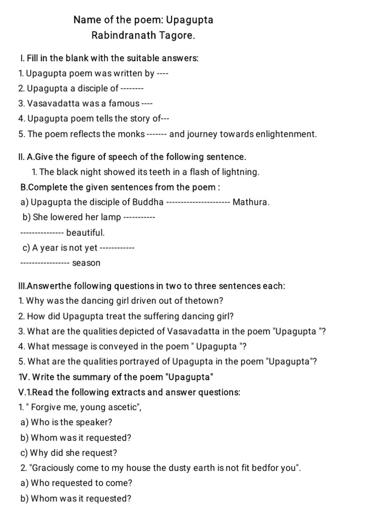 Upagupta Poem | PDF