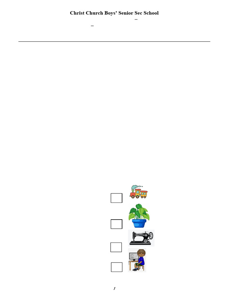 Computer Assessment for Class 1 Students | PDF
