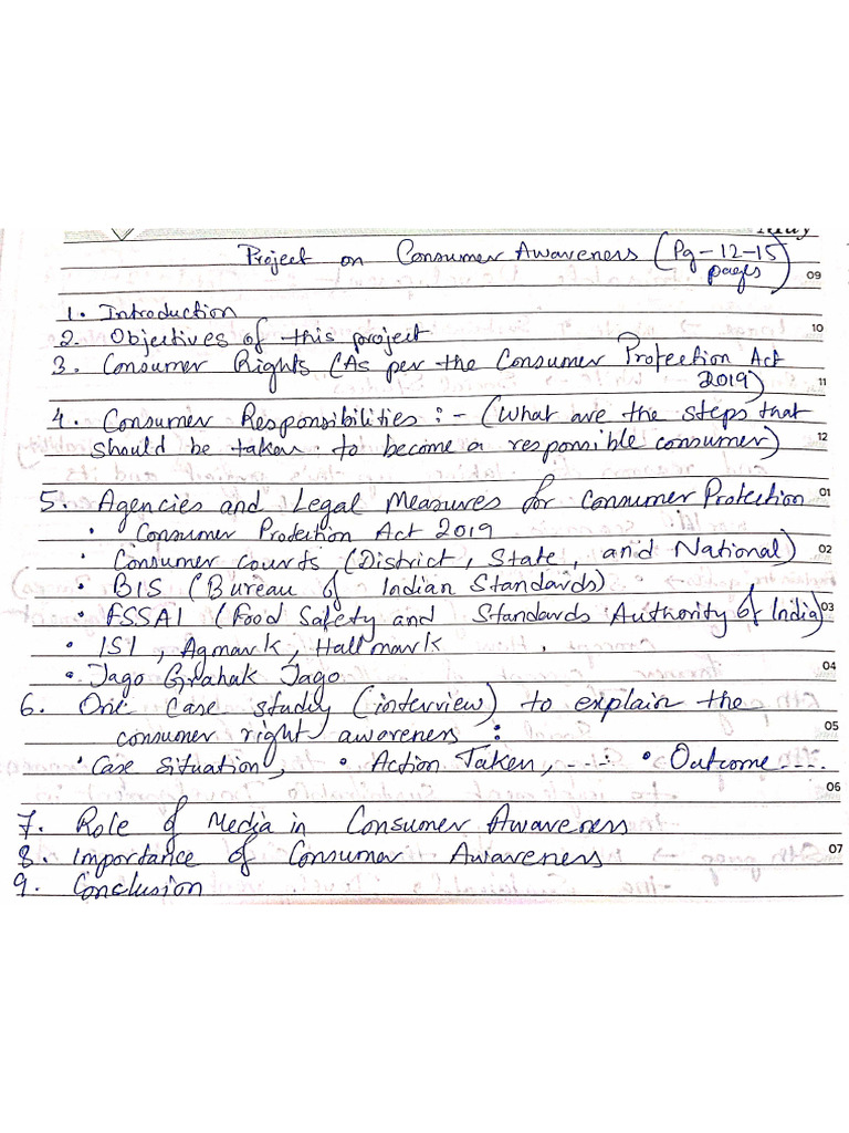 Project Topics On Consumer Awareness and Social Issues Class 10sst | PDF