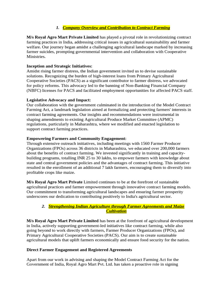Contract Farming Report1 | PDF | Agriculture | Artificial Intelligence
