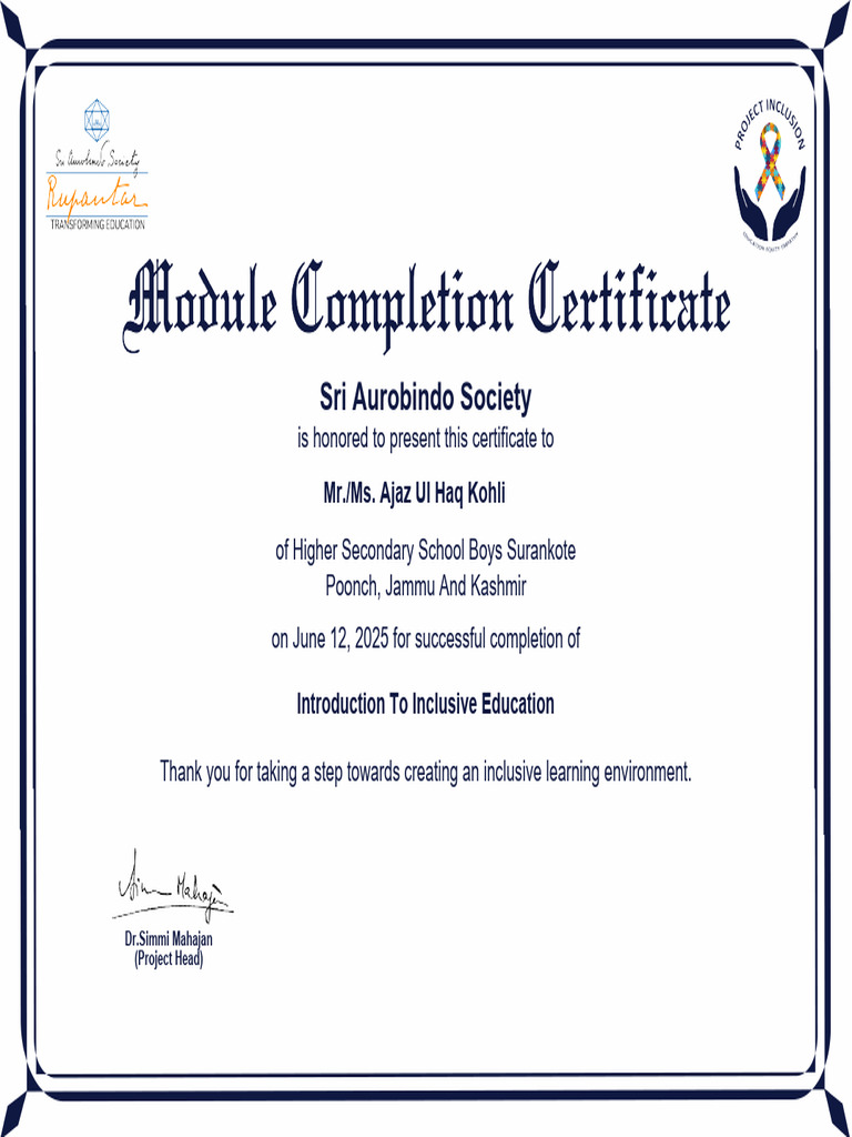 Module - Introduction To Inclusive Education | PDF