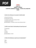 Class 6 Mindful Eating Worksheet | PDF | Foods | Vitamin