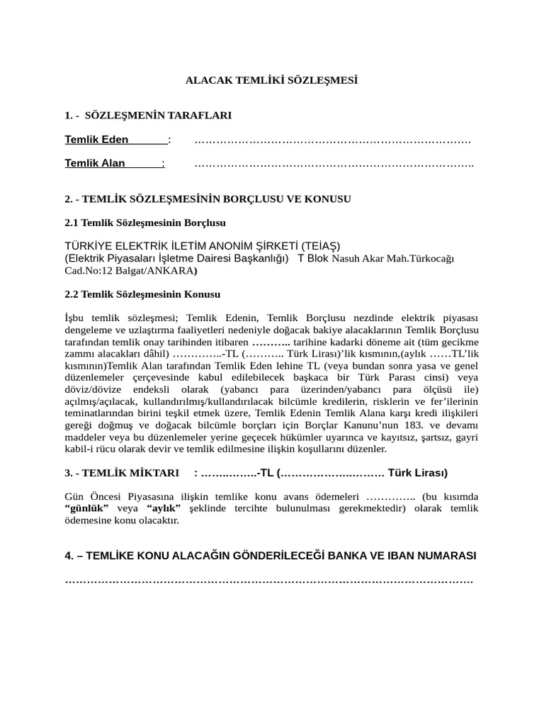 Ornek_Temlik_Sozlesmesi | PDF