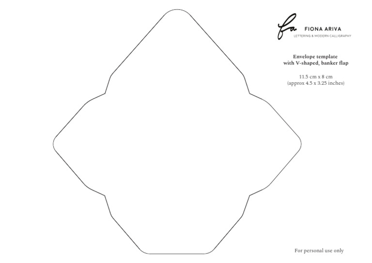 Free Envelope Template Banker Flap Fiona Ariva | PDF