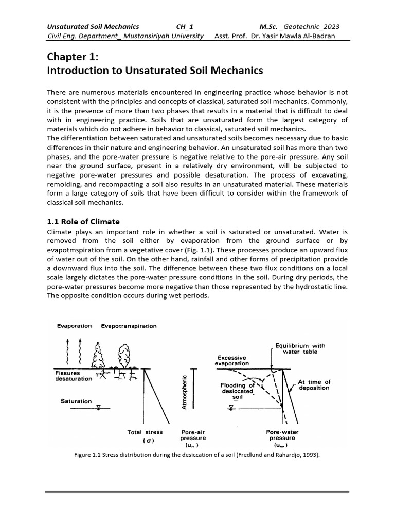 CH 1 Unsat | PDF | Groundwater | Soil