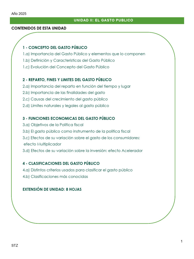 Conceptos y Funciones del Gasto Público | PDF | Gastos gubernamentales ...