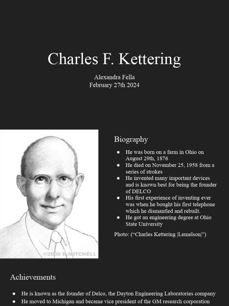 Charles Kettering: Innovator and Inventor | PDF | General Motors ...