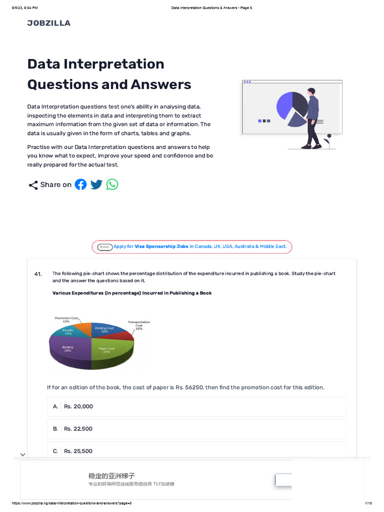 Data Interpretation Q&A Practice | PDF | Pie Chart | Cost