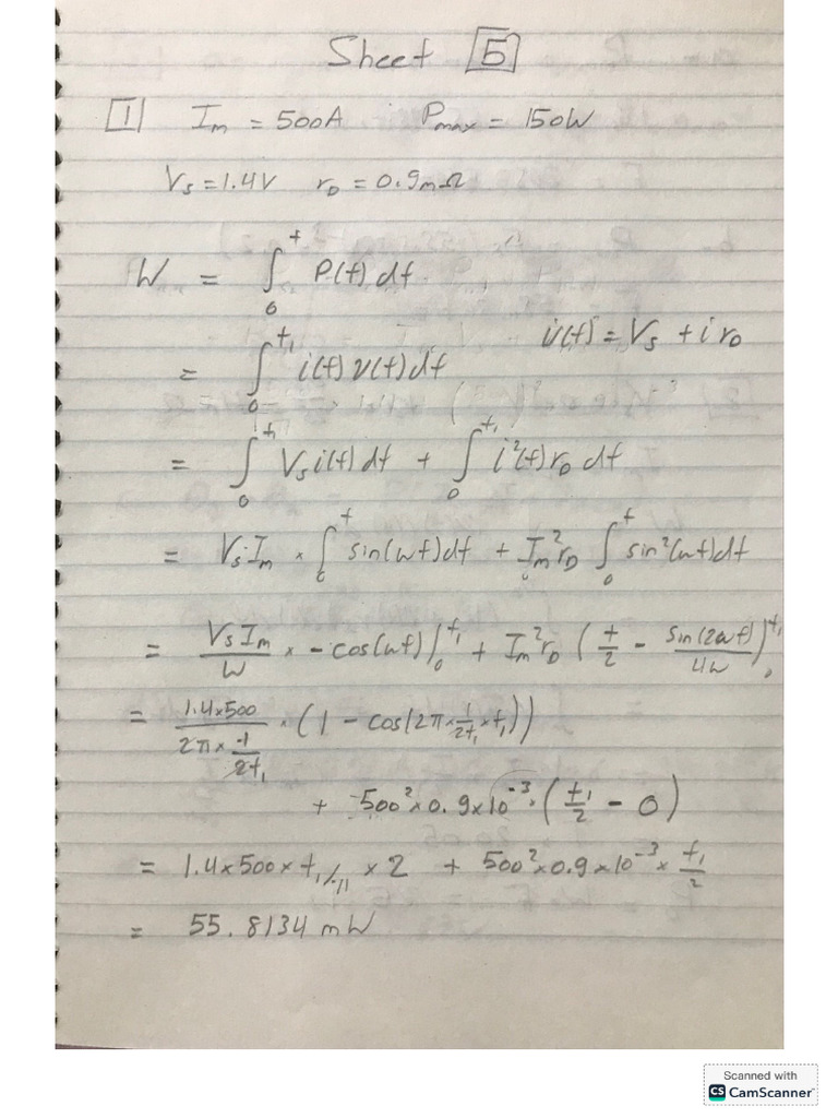 Sheet 5 Solutions | PDF