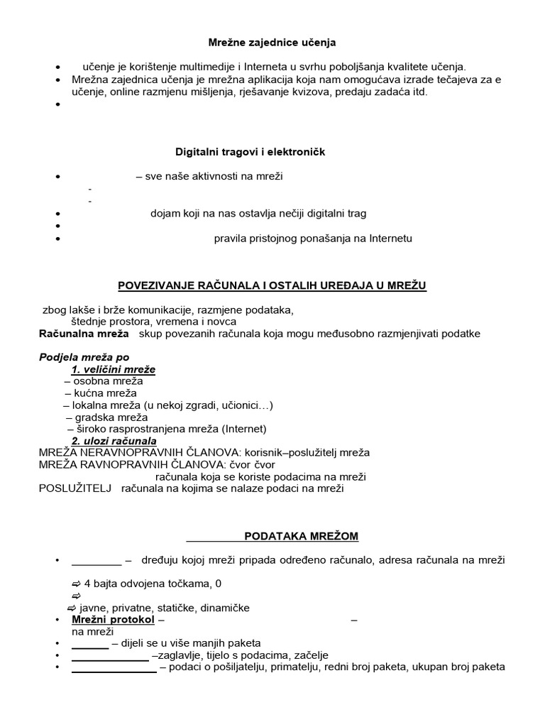 Planovi Ploce - Racunalne Mreze-6r | PDF