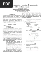 Filtro RLC Pasa Banda Especificaciones y Ecuaciones de Diseño | PDF ...
