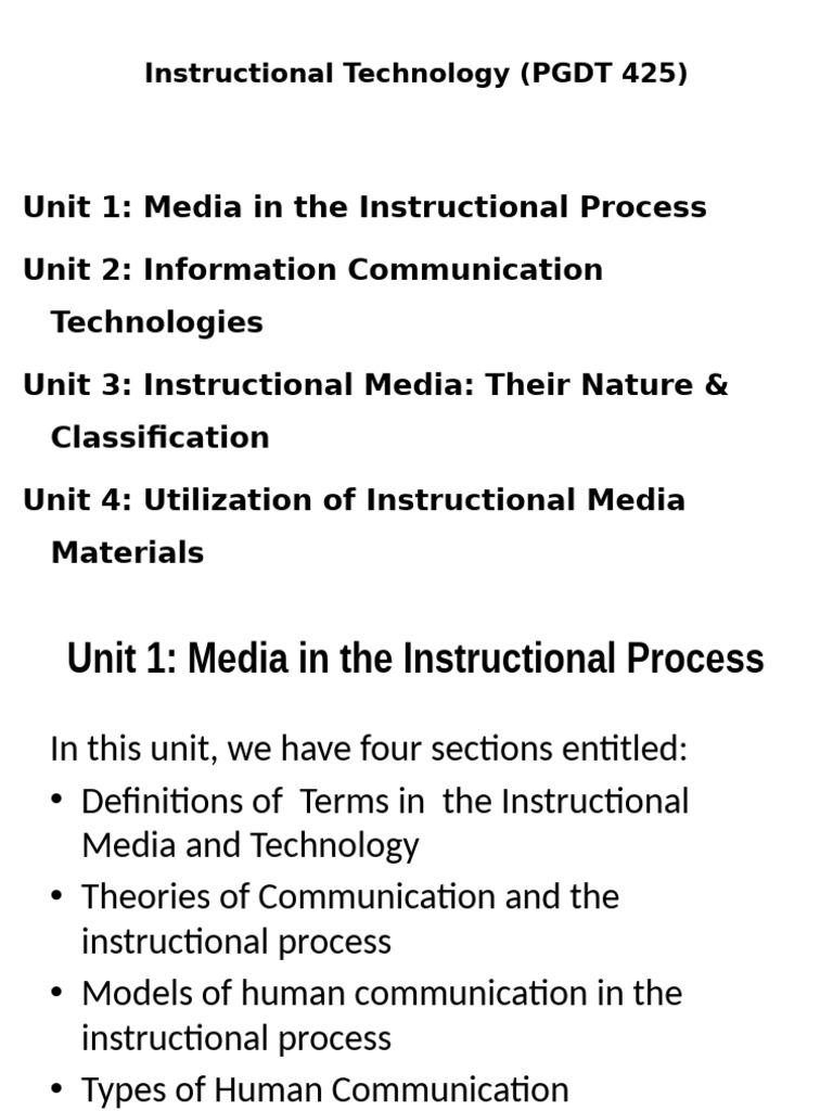 Instructional Technology | PDF | Educational Technology | Learning