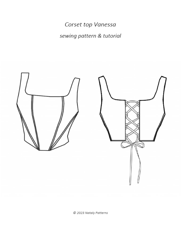 Corset Top Sewing Pattern Guide | PDF | Seam (Sewing) | Sewing