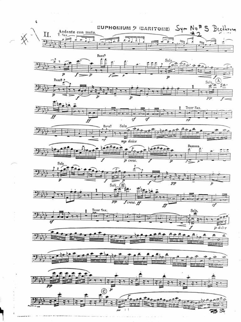 Symphony No. 5 - Euphonium | PDF