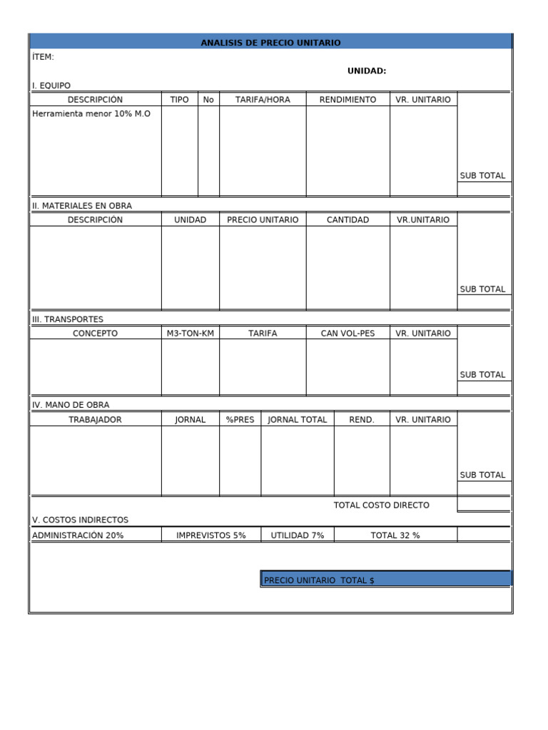 Ejerci ADM Obra | PDF