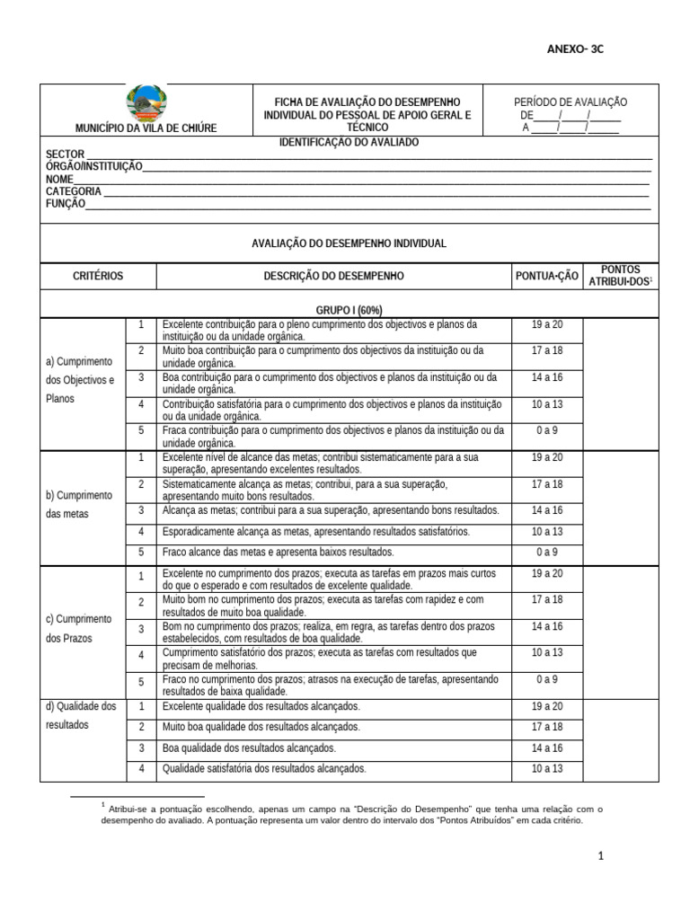 Avaliação de Desempenho em Chiúre | PDF | Aprendizado