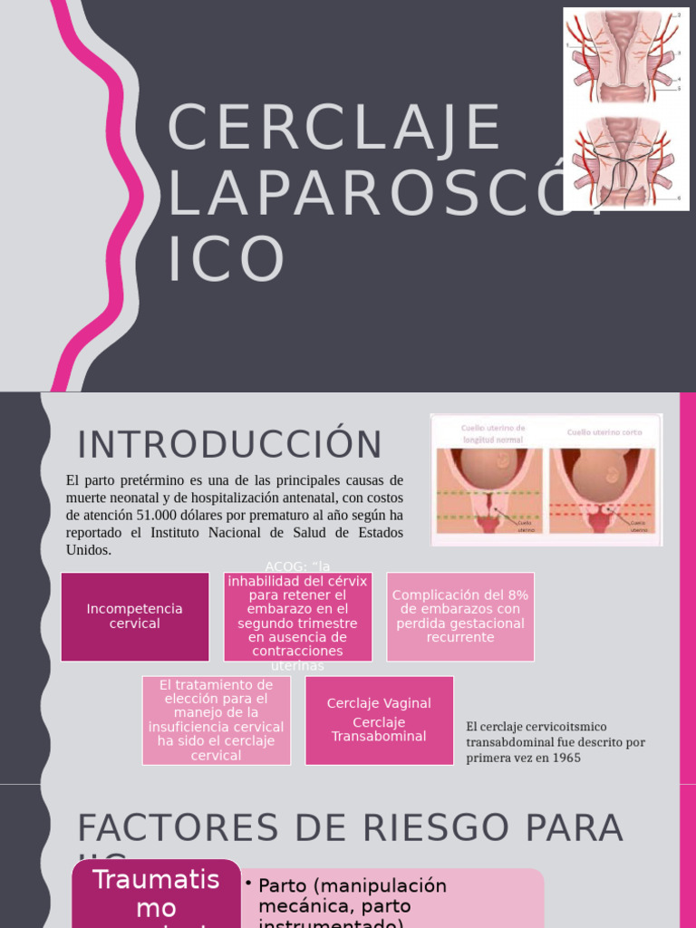 Cerclaje cervical laparoscópico: guía completa | PDF | El embarazo ...