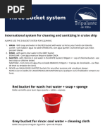 Three Bucket System for Cruise Sanitation | PDF | Hygiene
