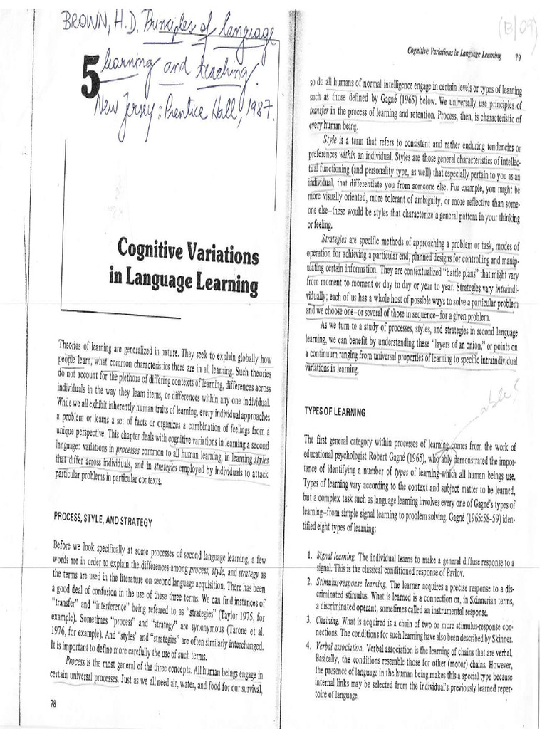 Cognitive Variations in Language Learning (Pp. 78-99) - Compressed | PDF
