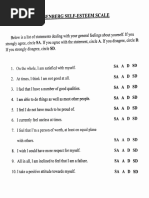 Rosenberg Self-Esteem Scale Overview | PDF | Applied Psychology ...