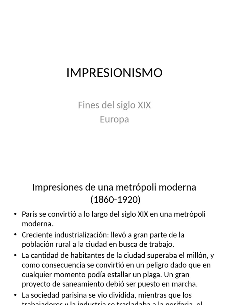 HA1 Impresionismo | PDF | Impresionismo | Claude Monet