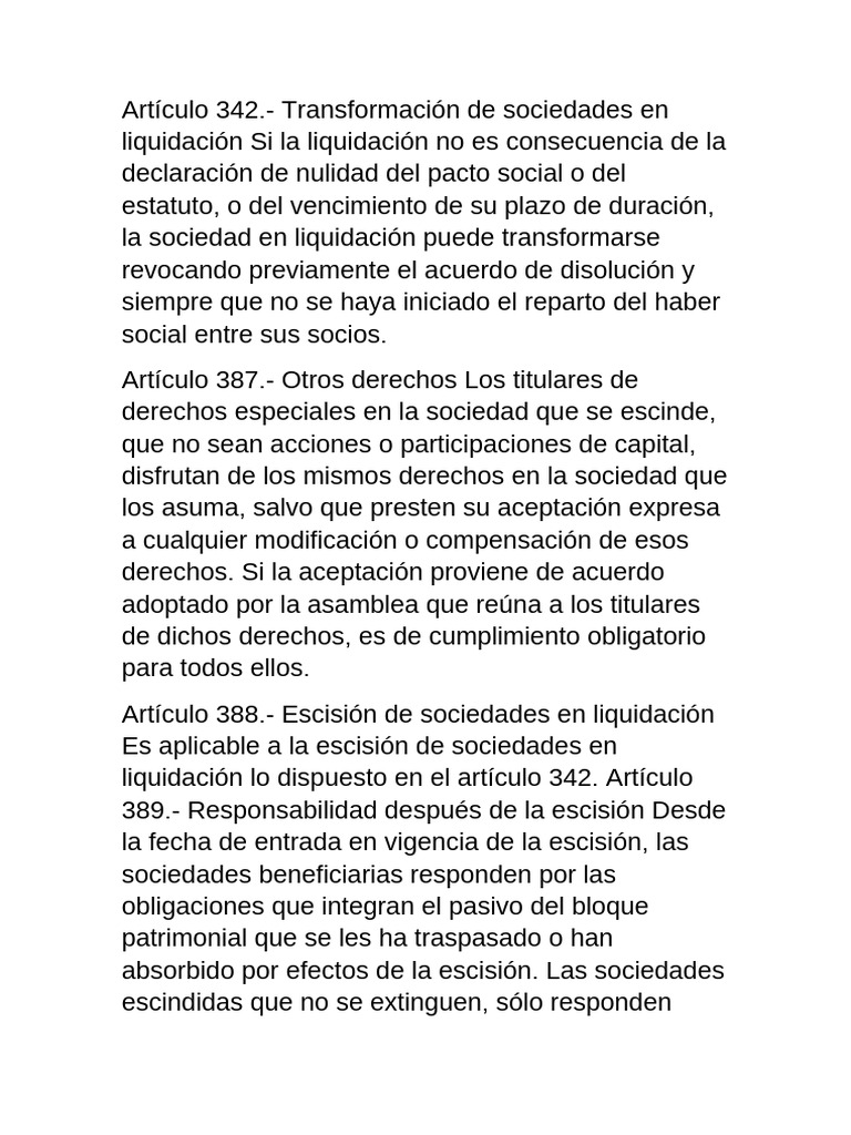 Artículo 342 | PDF | Sociedad de responsabilidad limitada | Justicia