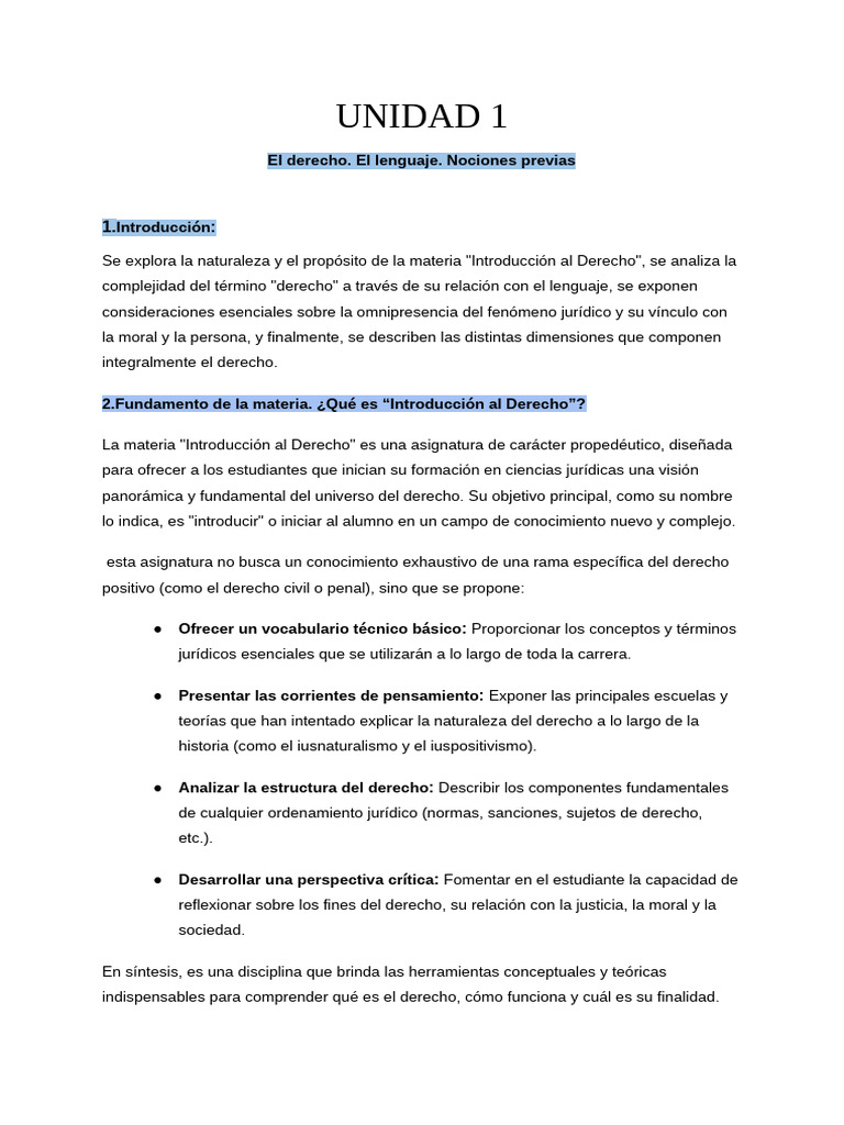 Resúmen. Intro. Al Derecho | PDF | Conocimiento | La Ley natural