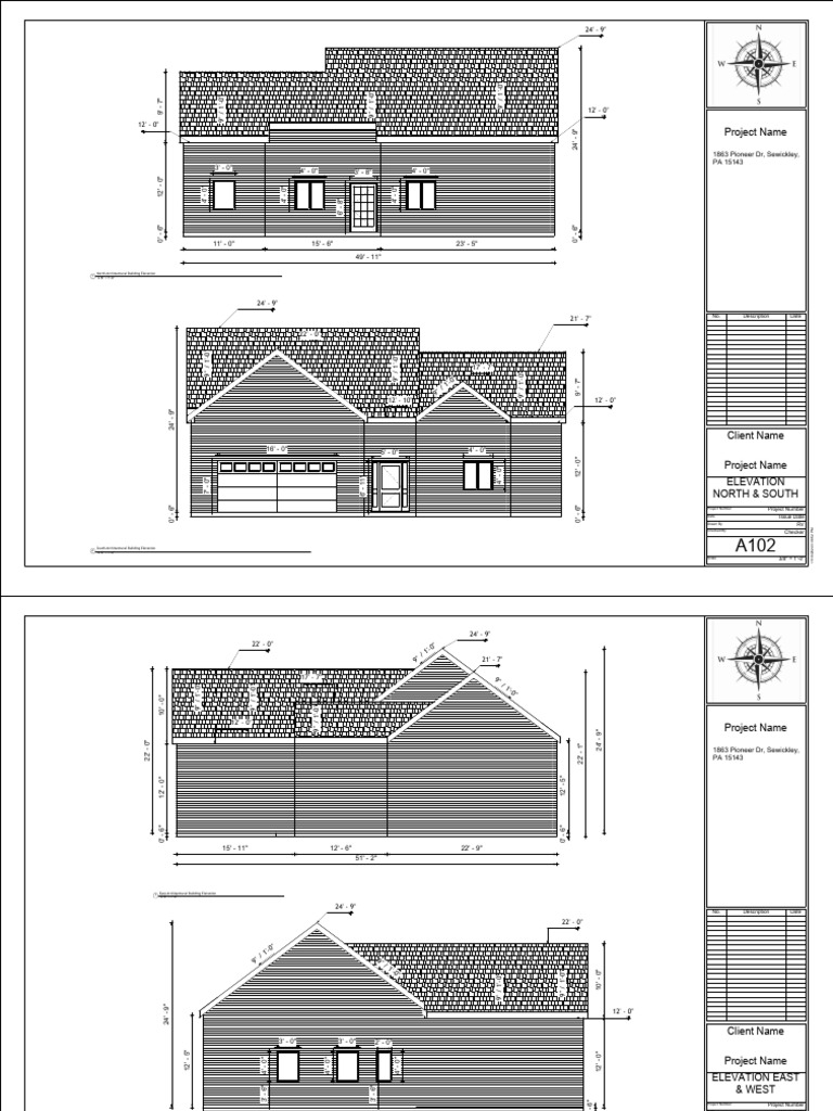 Architectural Elevations and Sections | PDF