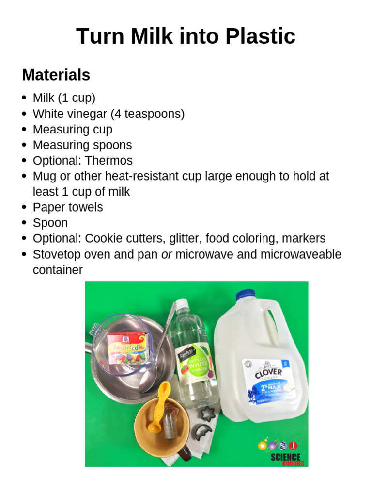 Milk to Plastic with Cookie Cutters | PDF