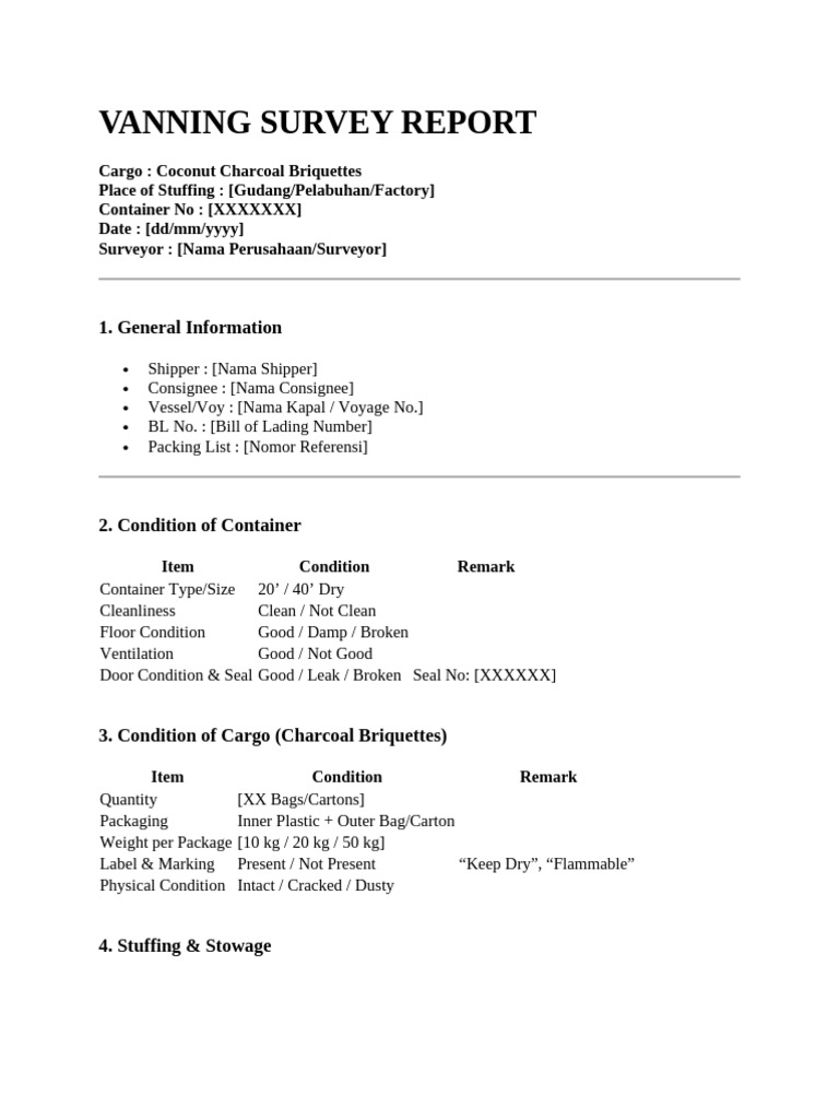 Vanning Survey Report Manokwari | PDF