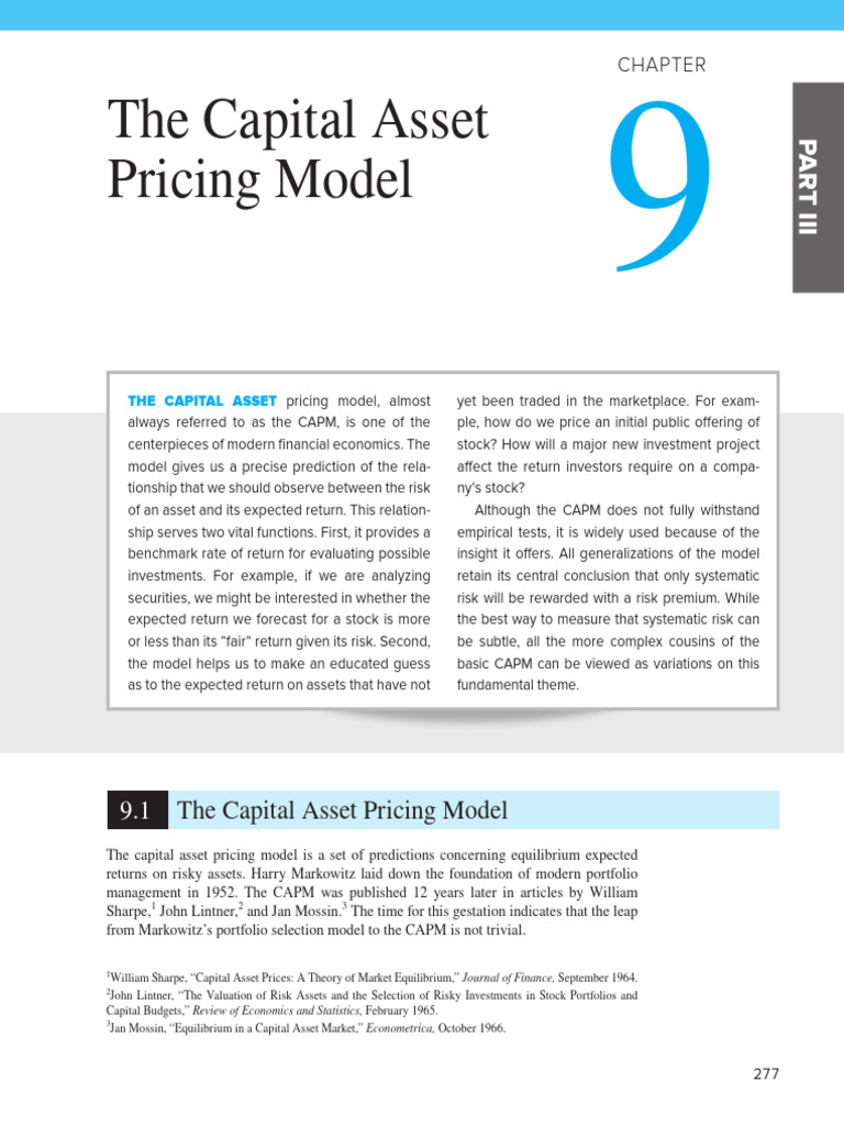 Understanding the Capital Asset Pricing Model | PDF | Capital Asset ...