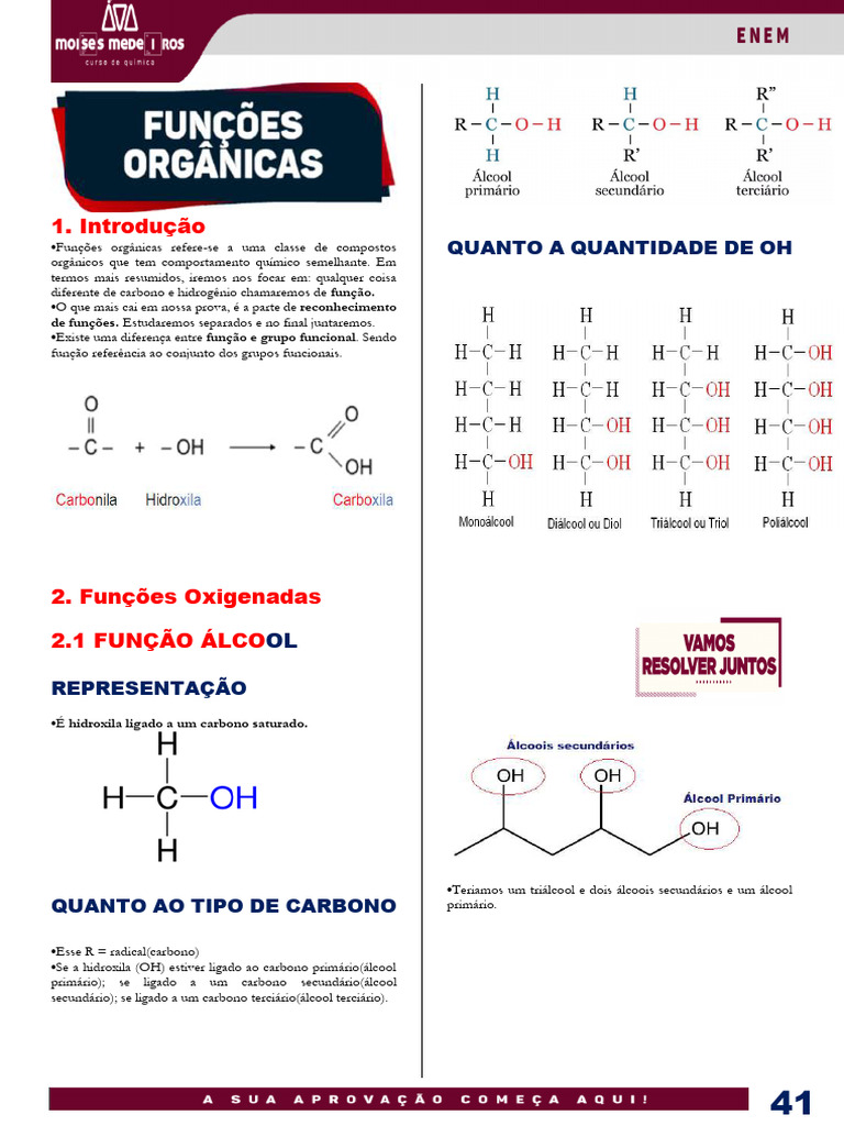Funções Oxigenadas em Compostos Orgânicos | PDF | Éster | Cetona