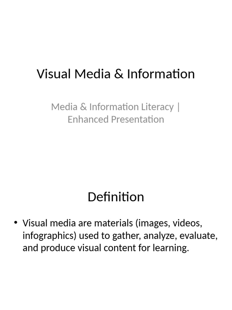 Visual Media Literacy and Design Tips | PDF