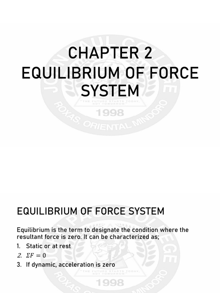 Equilibrium of Force System | PDF | Beam (Structure) | Bending
