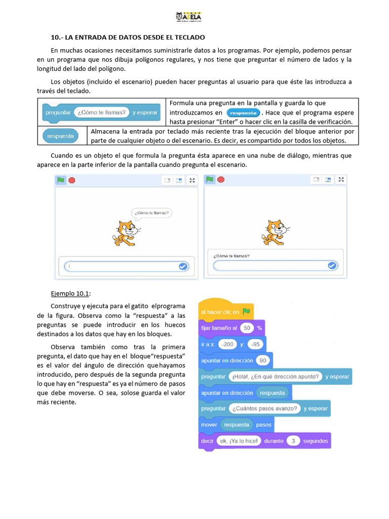 Apunte 7 Scratch 7 | PDF | Variable (informática) | Teclado