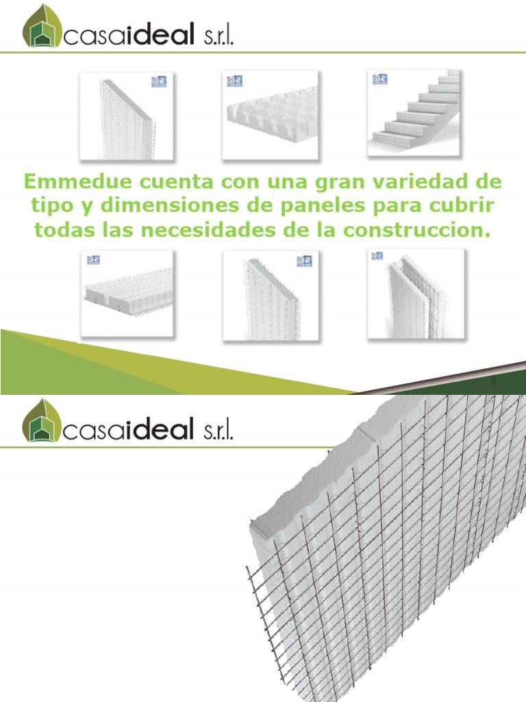 Tipos de Paneles Emmedue en Construcción | PDF