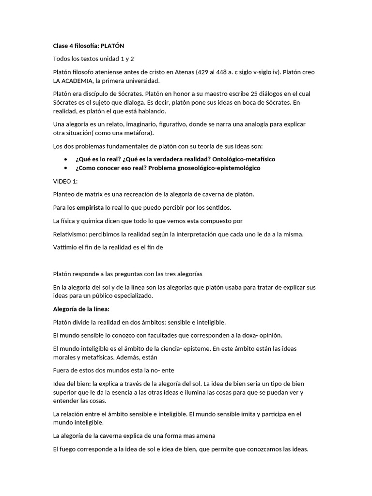 Clase 4 | PDF | Platón | Sócrates