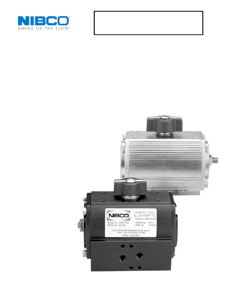 Nibco Neumatic Actuator Pact0201 | PDF | Actuator | Valve