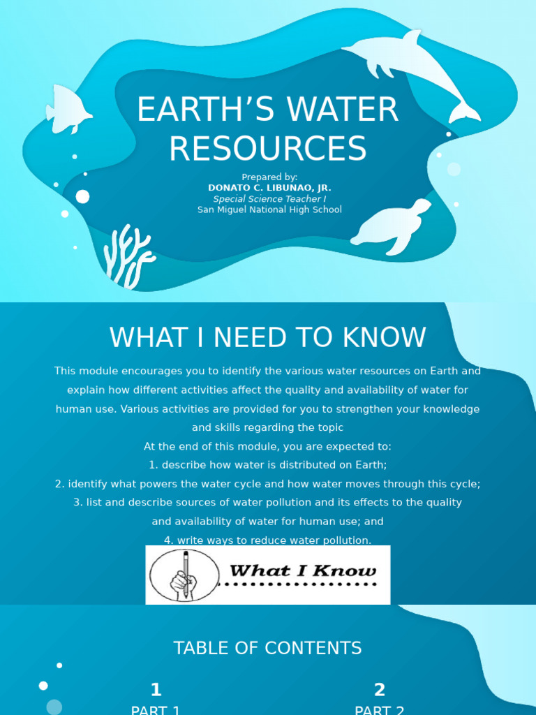 Understanding Earth's Water Resources | PDF | Water Cycle | Water