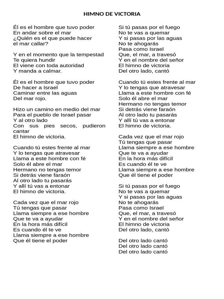 Himno de Victoria y Fe en Dios | PDF