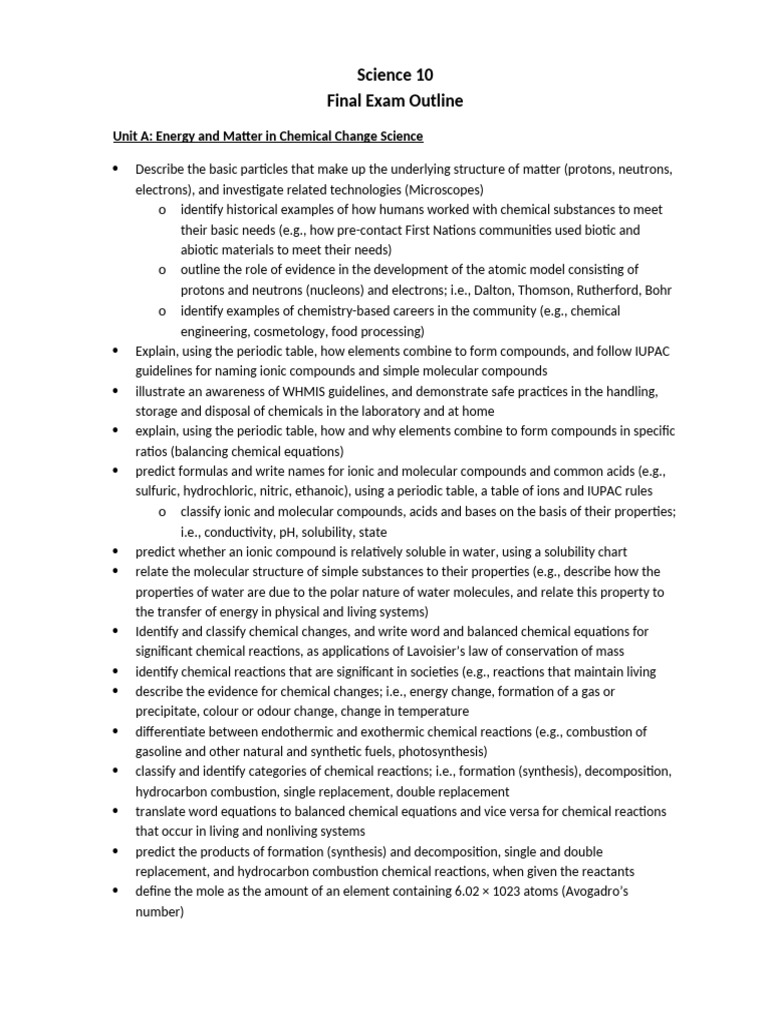 Science 10 Final Exam Study Guide | PDF | Climate | Climate Change