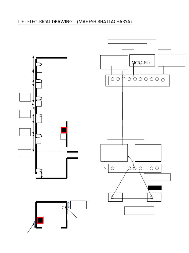 Lift Electrical Drawing Overview | PDF | Electrical Wiring | Equipment