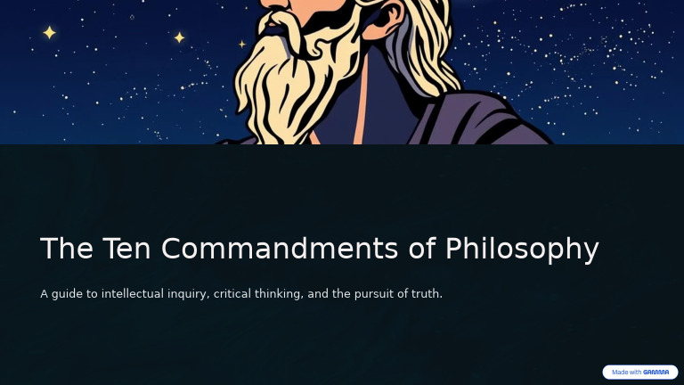 The Ten Commandments of Philosophy | PDF
