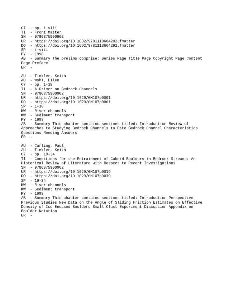 Bedrock Channels: Key Insights & Studies | PDF