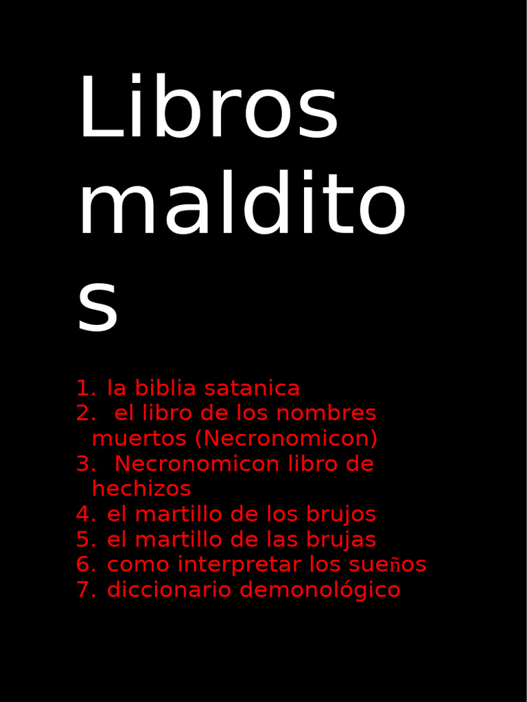 Libros Malditos | PDF