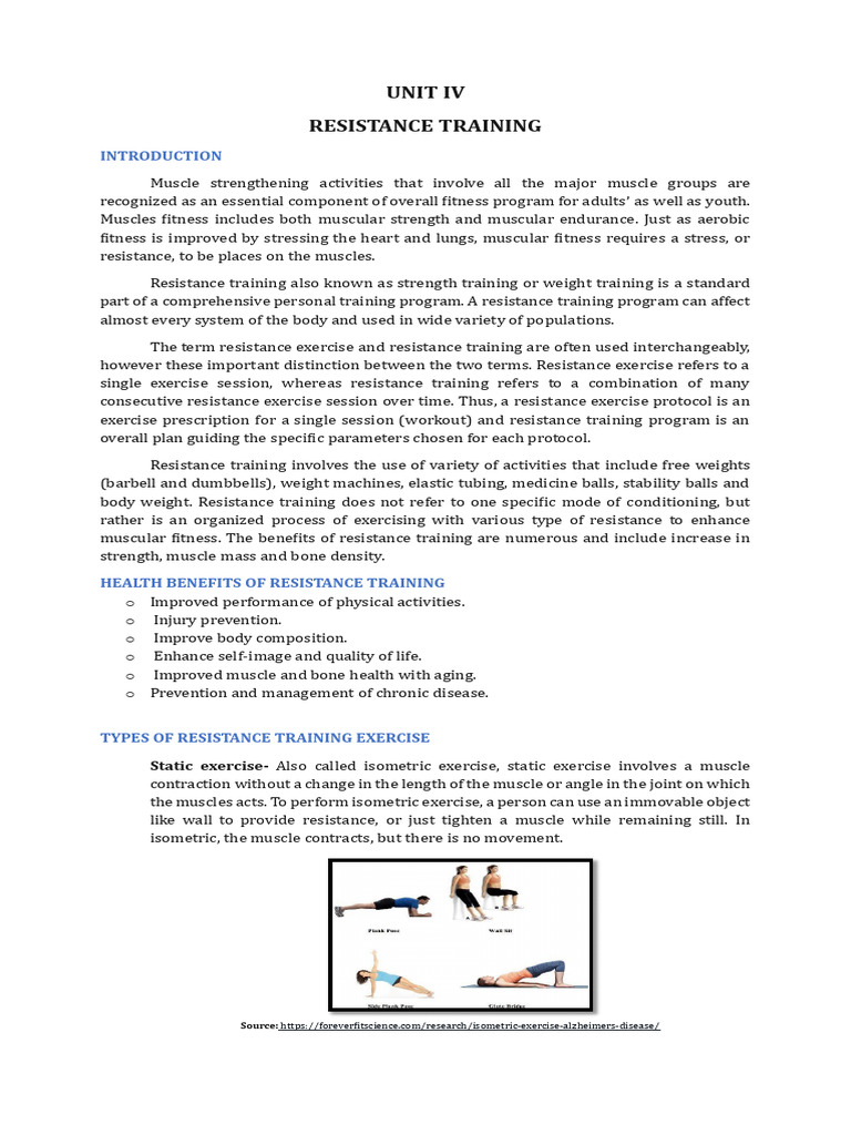 Comprehensive Guide to Resistance Training | PDF | Strength Training ...