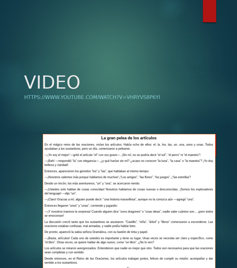 Cuento Los Artículos | PDF