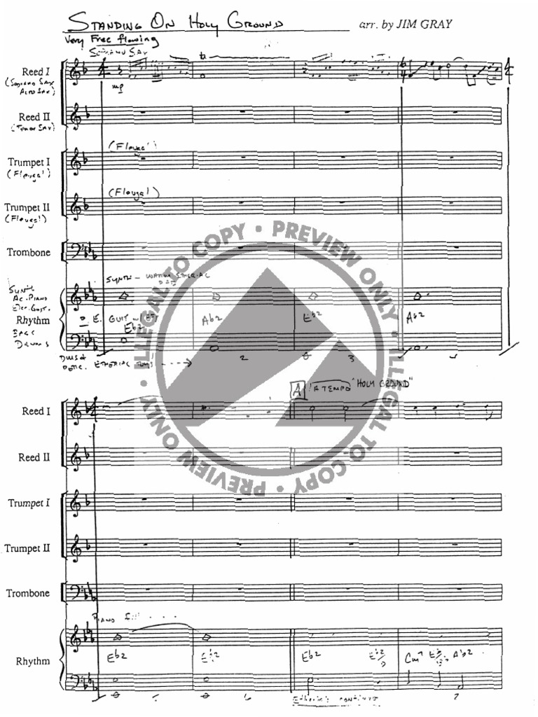 06 Standing On Holy Ground SCORE Preview | PDF